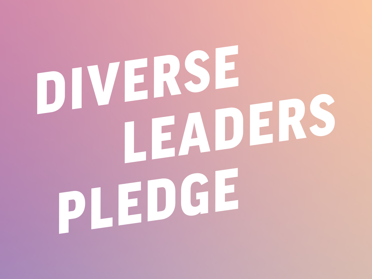 Diverse Leaders Pledge - New London Architecture