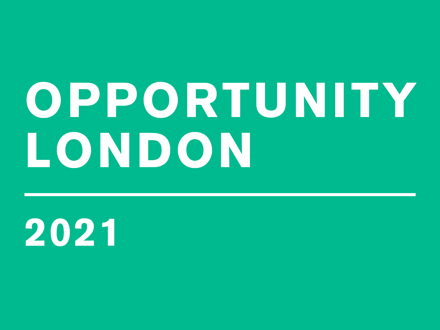 Opportunity London - New London Architecture